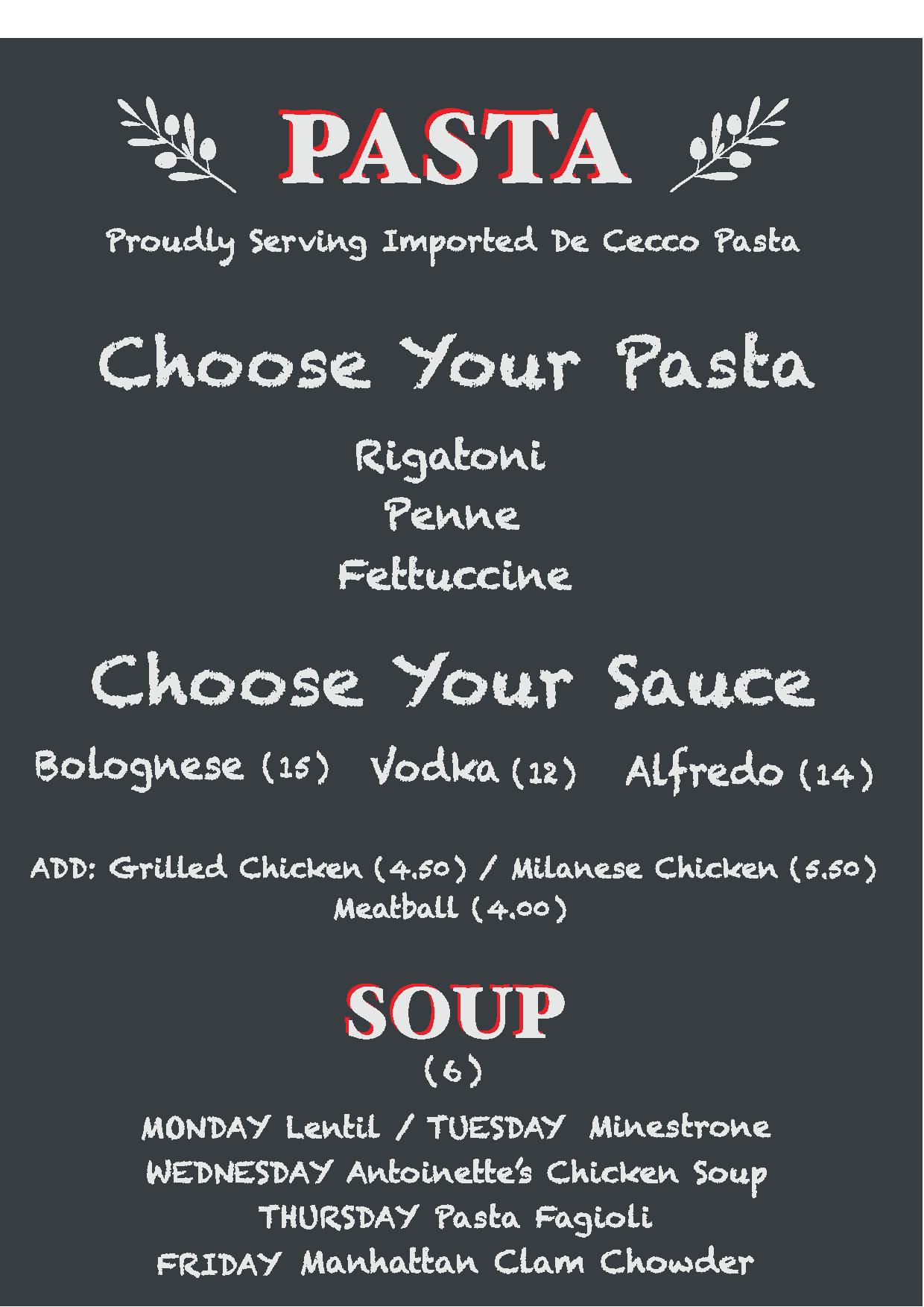 Menu – Pienza